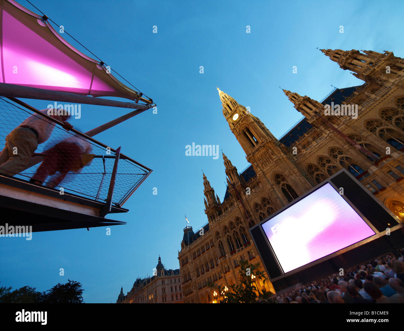 Vienna Film Festival 2007 on the town hall square, Austria, Vienna ...