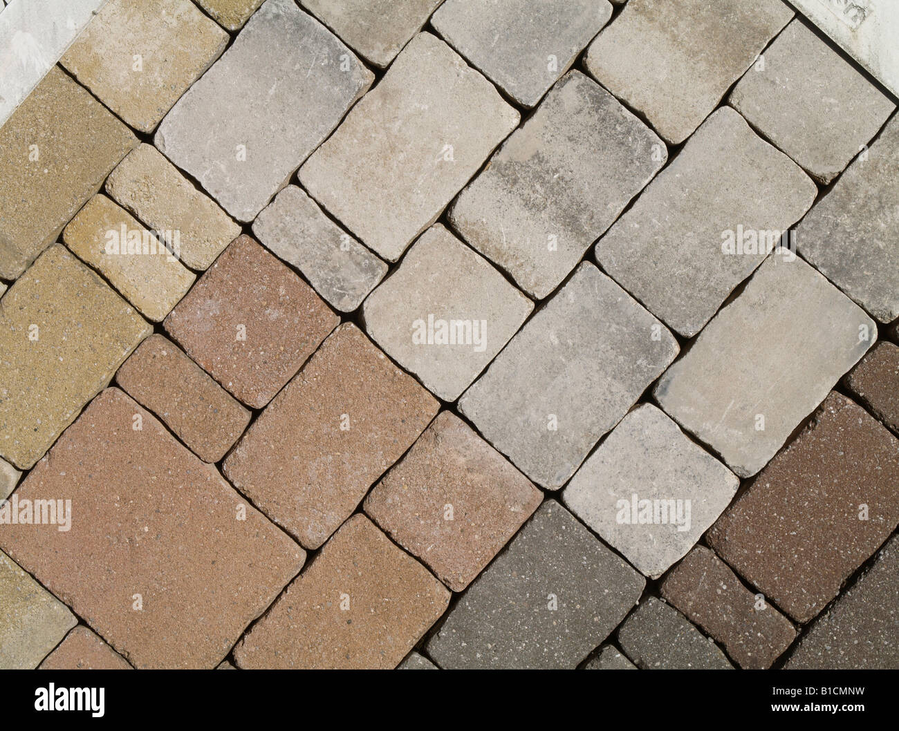 multicoloured paving stones Stock Photo - Alamy