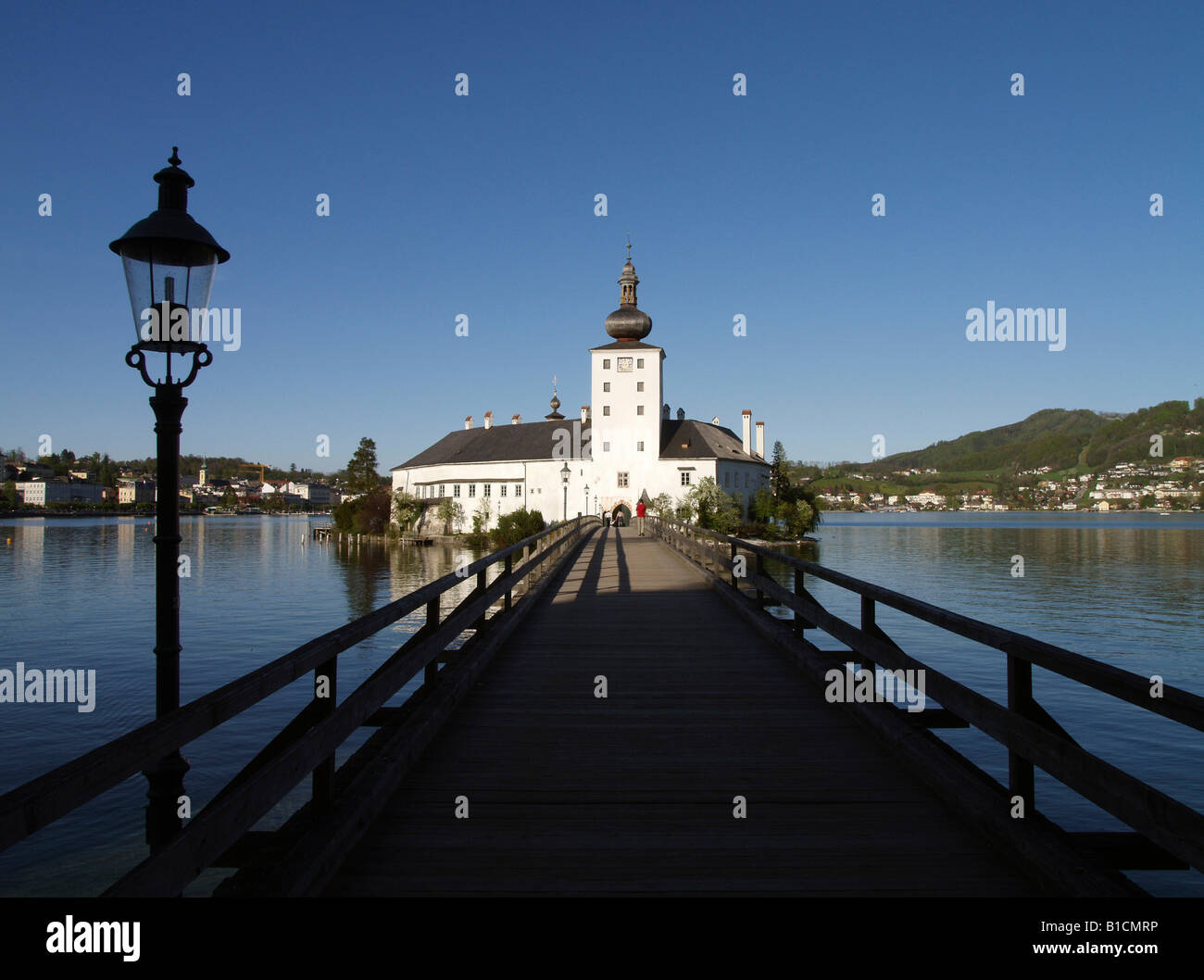 water castle Orth, Austria, Upper Austria, Salzkammergut, Orth Stock ...