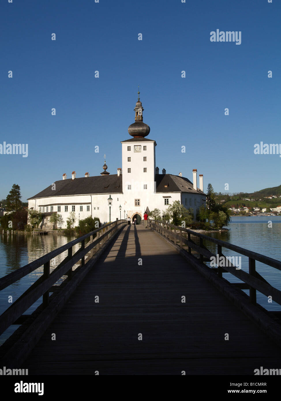 water castle Orth, Austria, Upper Austria, Salzkammergut, Orth Stock ...