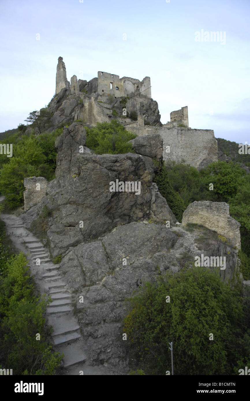 ruin on a rock Stock Photo - Alamy