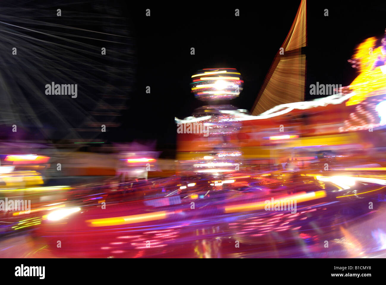 carousel at the amusement park Wiener Prater, Austria, Vienna Stock ...