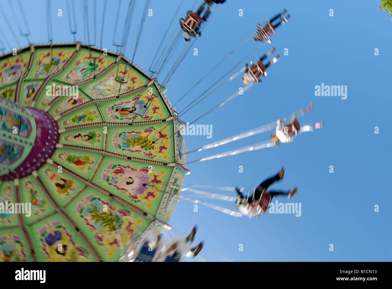 carousel at the amusement park Wiener Prater, Austria, Vienna Stock ...