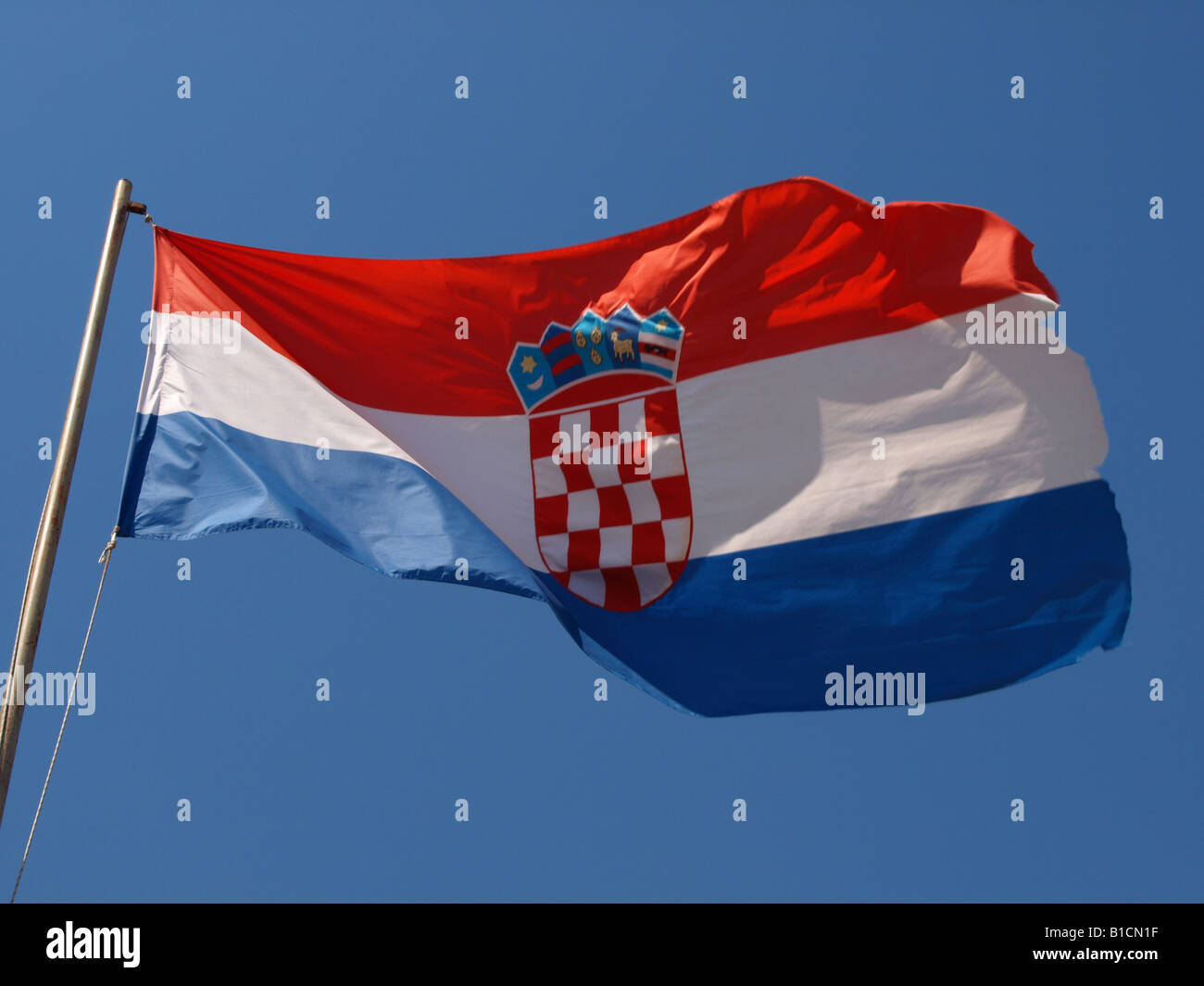 Croatian flag, Croatia Stock Photo - Alamy