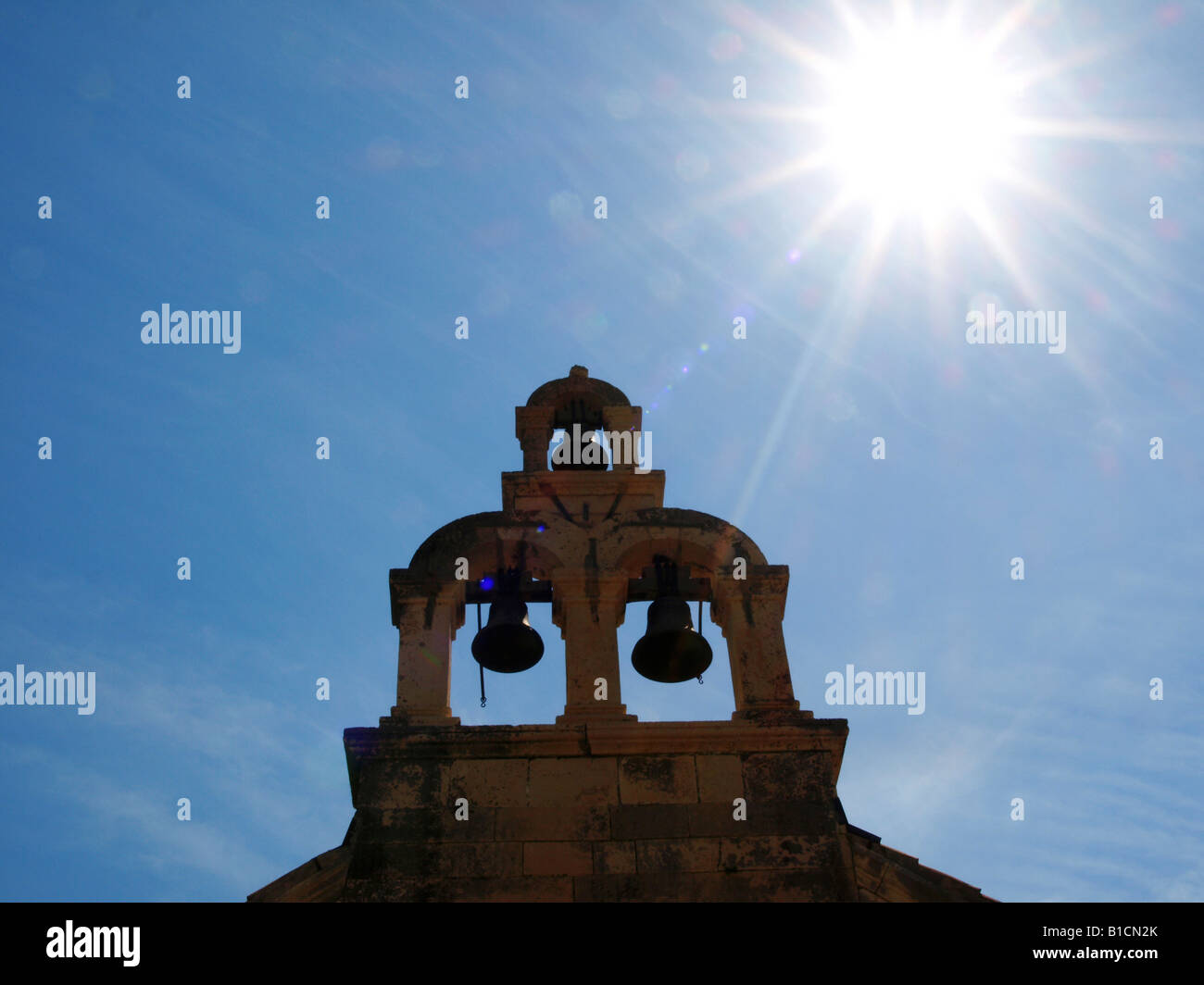 bell tower on Dubrovnik, Croatia Stock Photo - Alamy