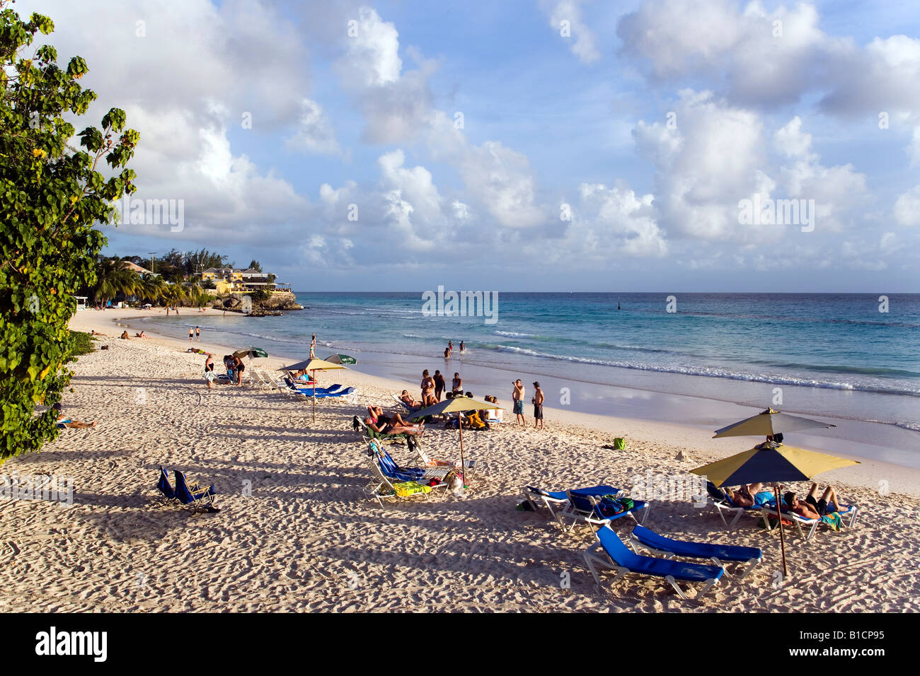 People relaxing at Accra Beach Rockley Barbados Caribbean Stock Photo ...