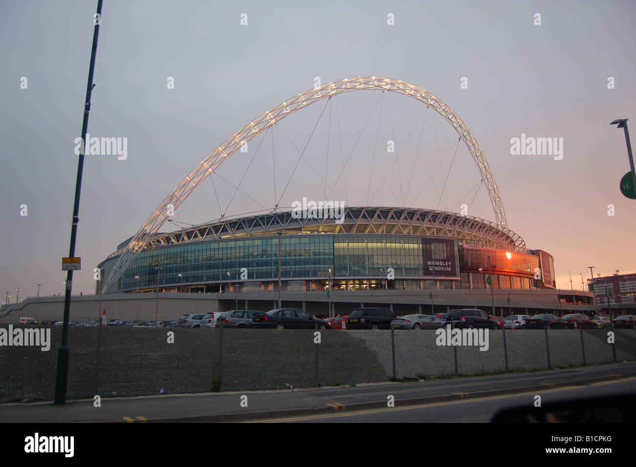 The new Wembley Stadium at sunset, London, England Stock Photo - Alamy