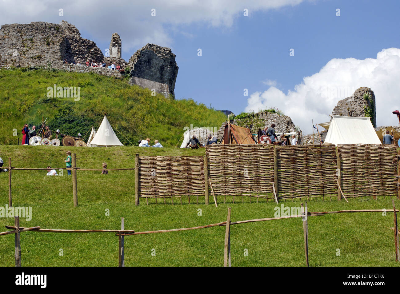 A Viking and saxon Living History camp Stock Photo - Alamy