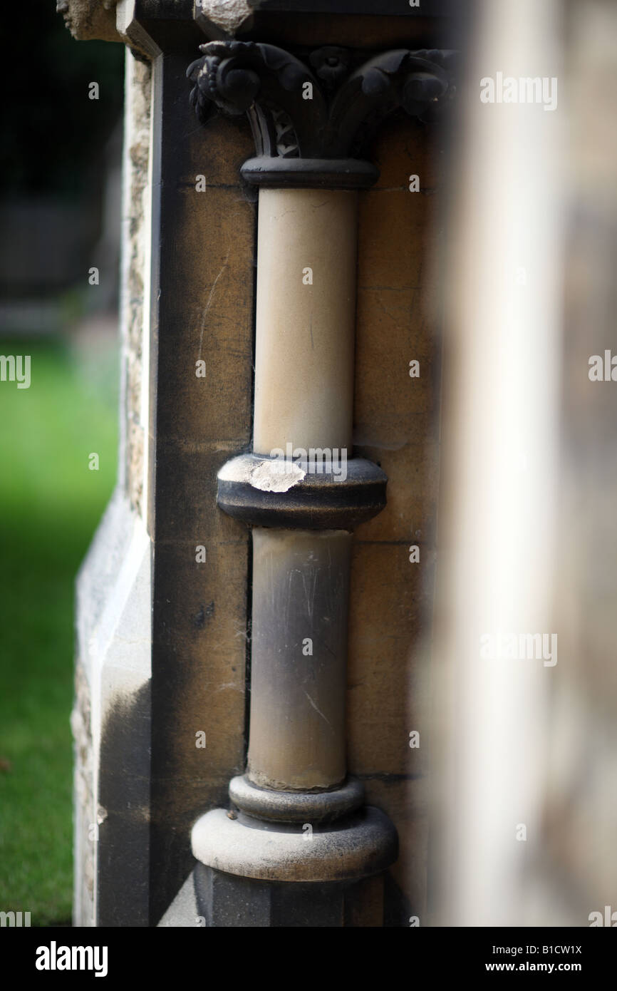 Stone work on exterior of church Stock Photo - Alamy