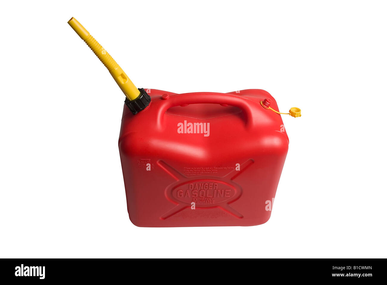 gasoline container isolated on white background Stock Photo - Alamy