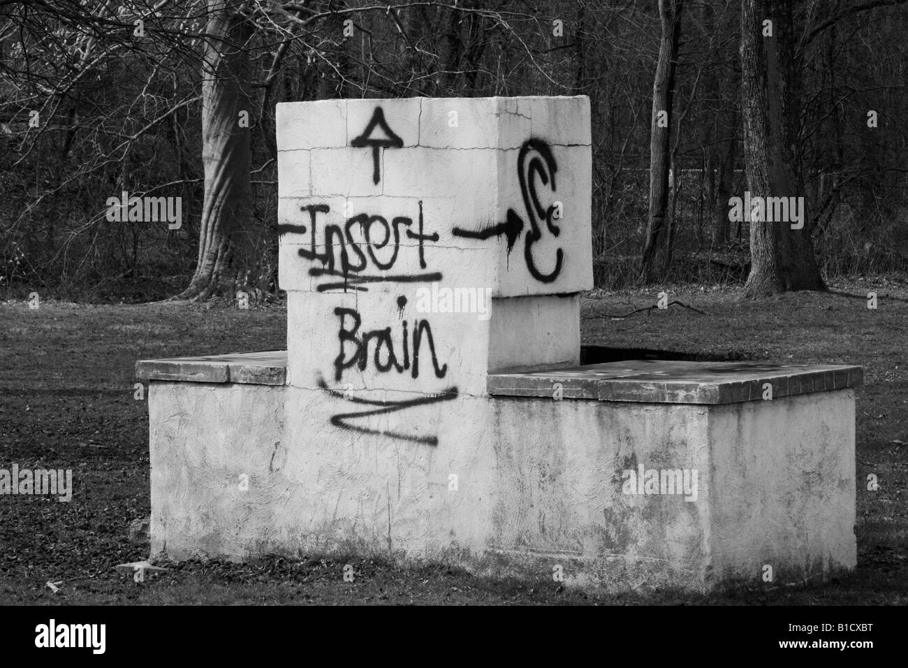 Graffiti on a BBQ Stock Photo - Alamy