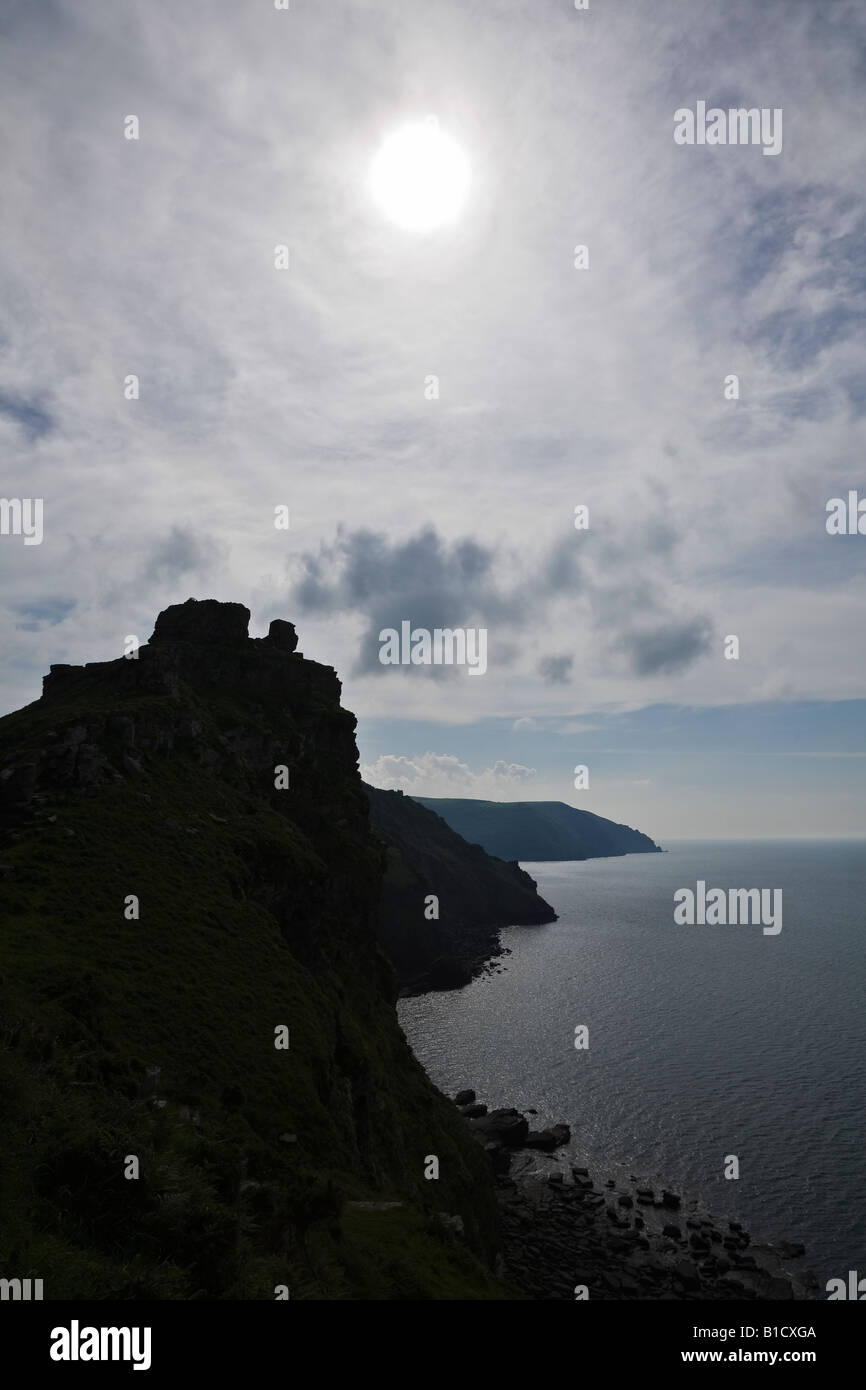 Castle Rock, the Valley of Rocks, Lynton, Exmoor National Park, Devon ...