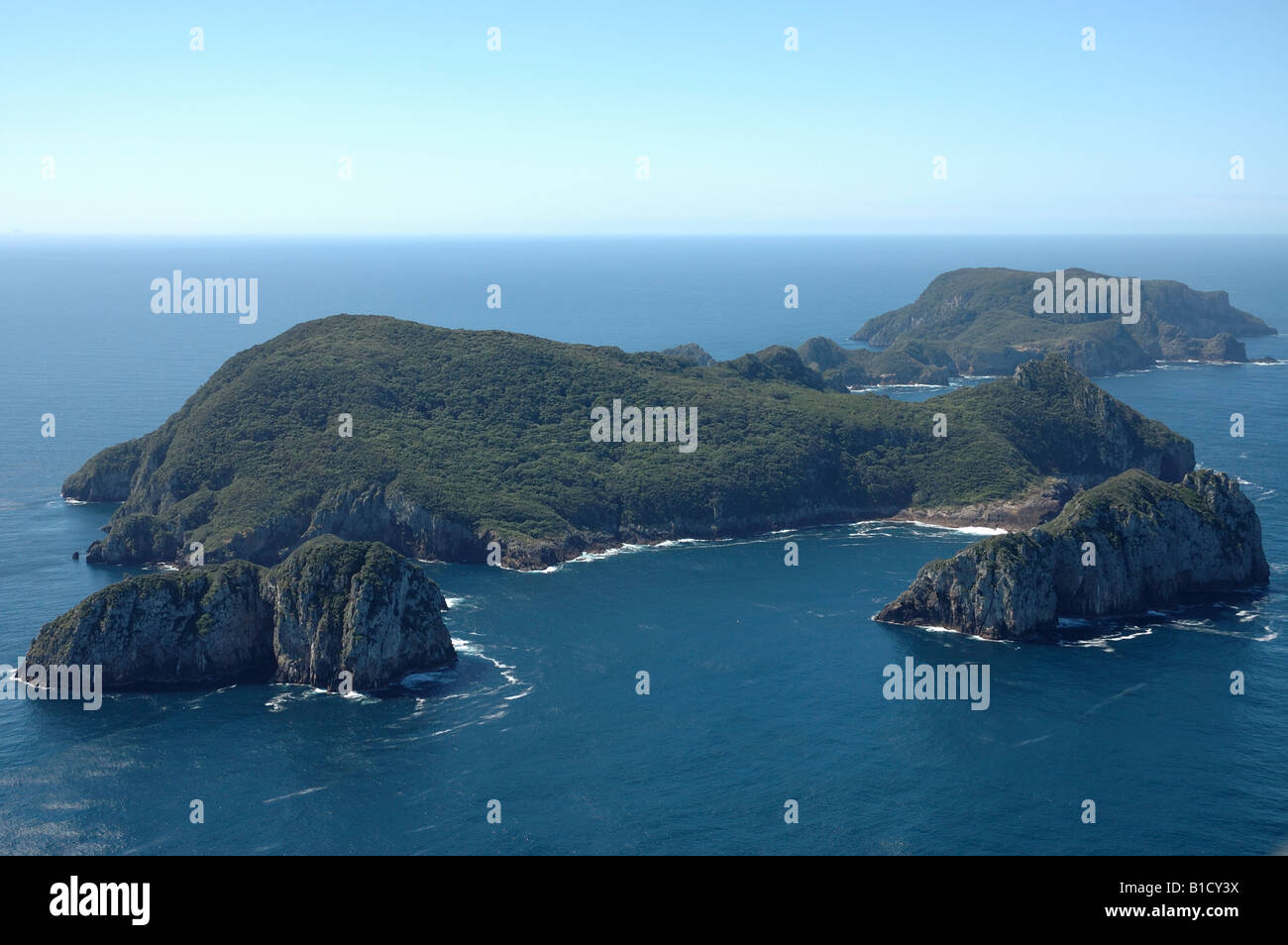 Aerial photograph of Poor Knights Islands Northland New Zealand Stock ...