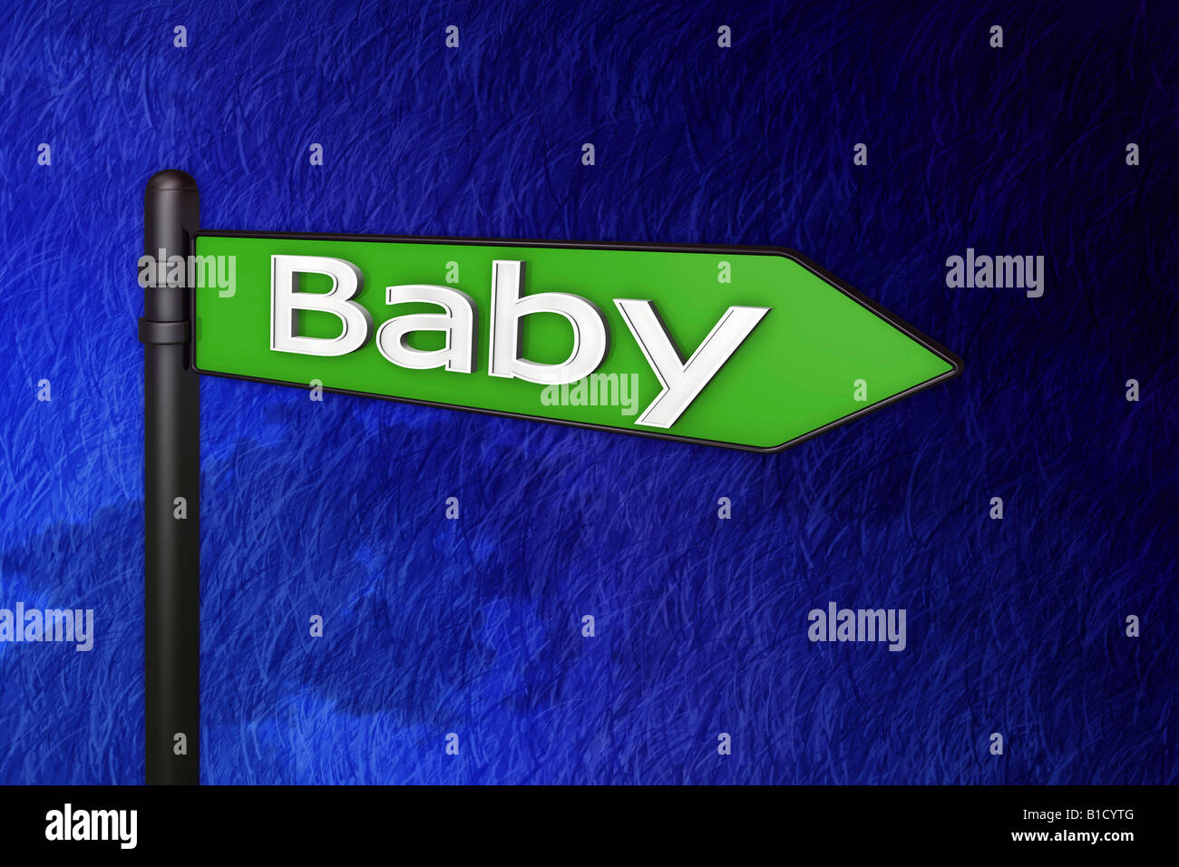 baby - sign 3d concept illustration Stock Photo - Alamy