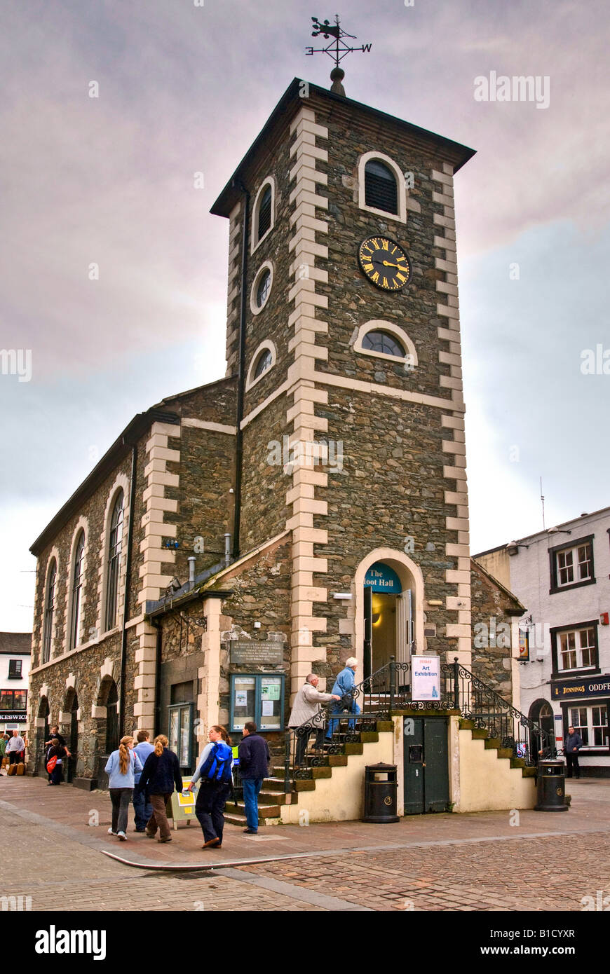The Moot hall in the centre of Keswick in the English lake district ...