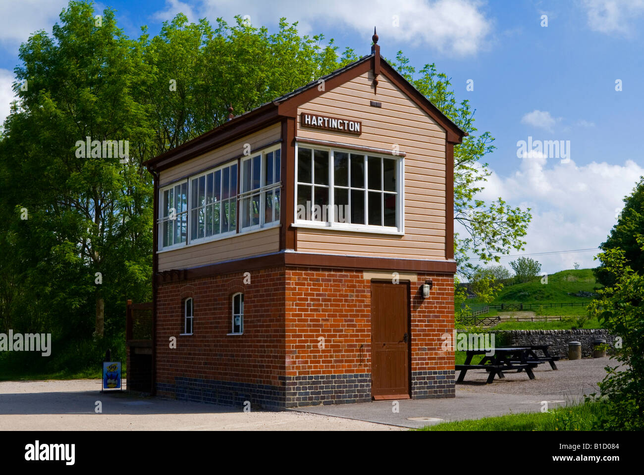 Disused signal box at Hartington on the Tissington Trail in the Peak ...