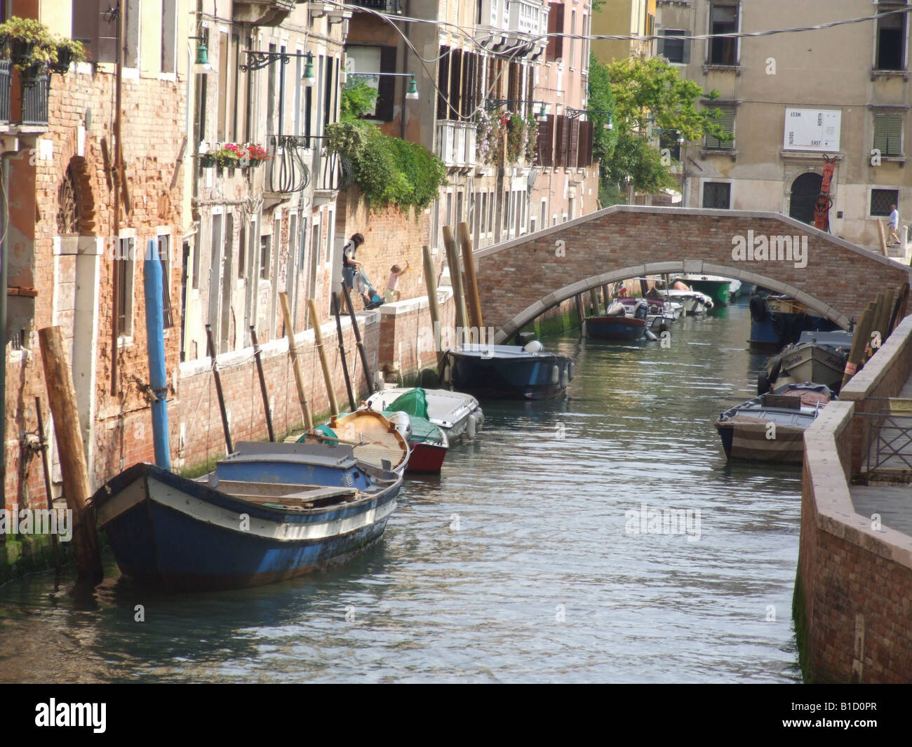 typical scene in venice italy Stock Photo - Alamy