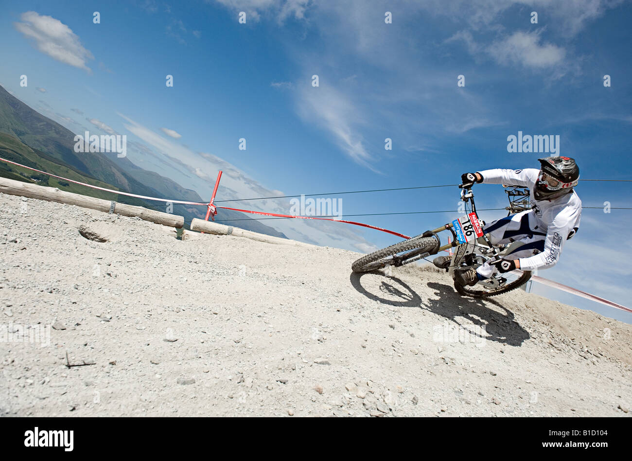 Ben Ineson of Great Britain competes in the mens downhill final at the ...