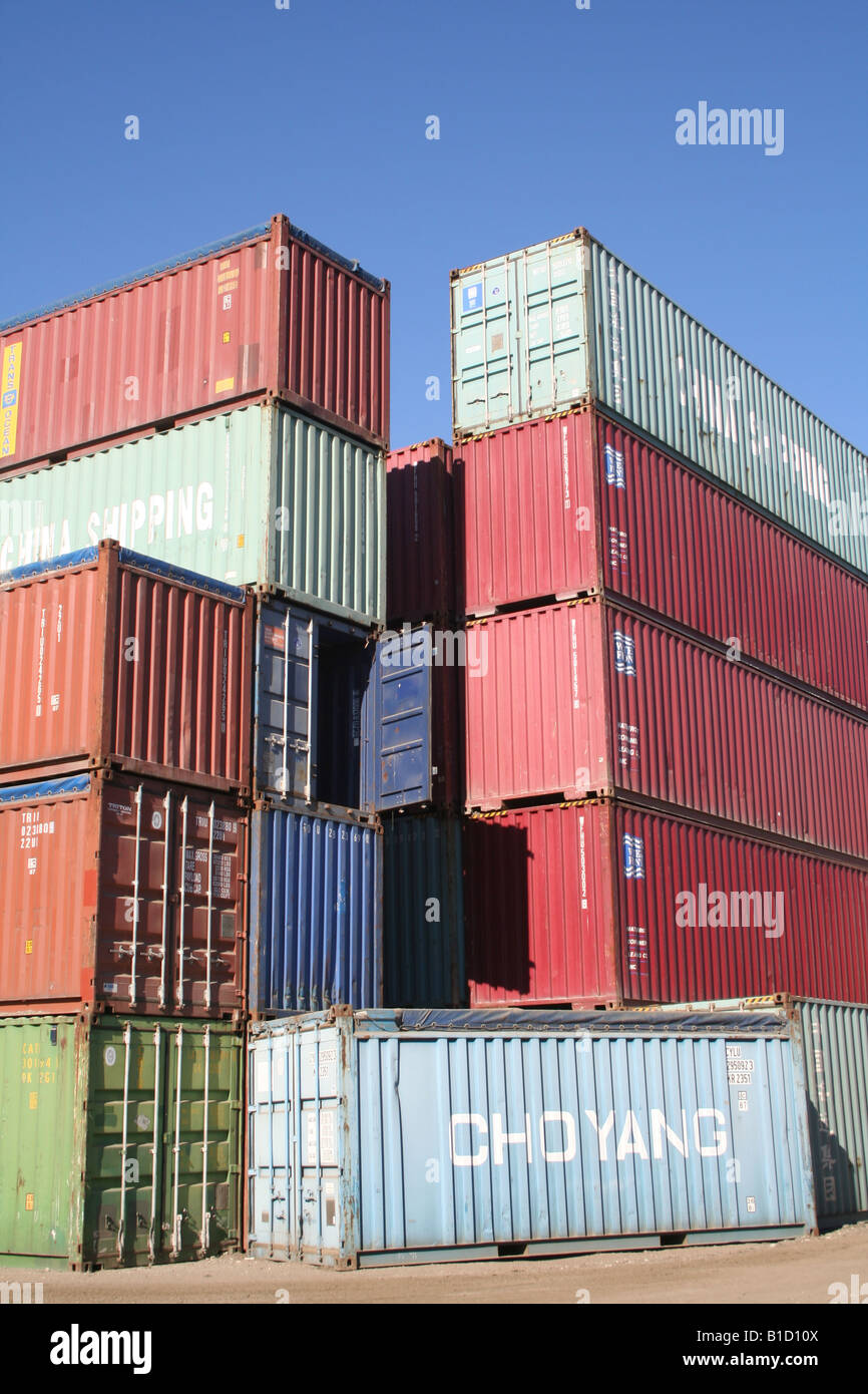 stack of container units Stock Photo - Alamy