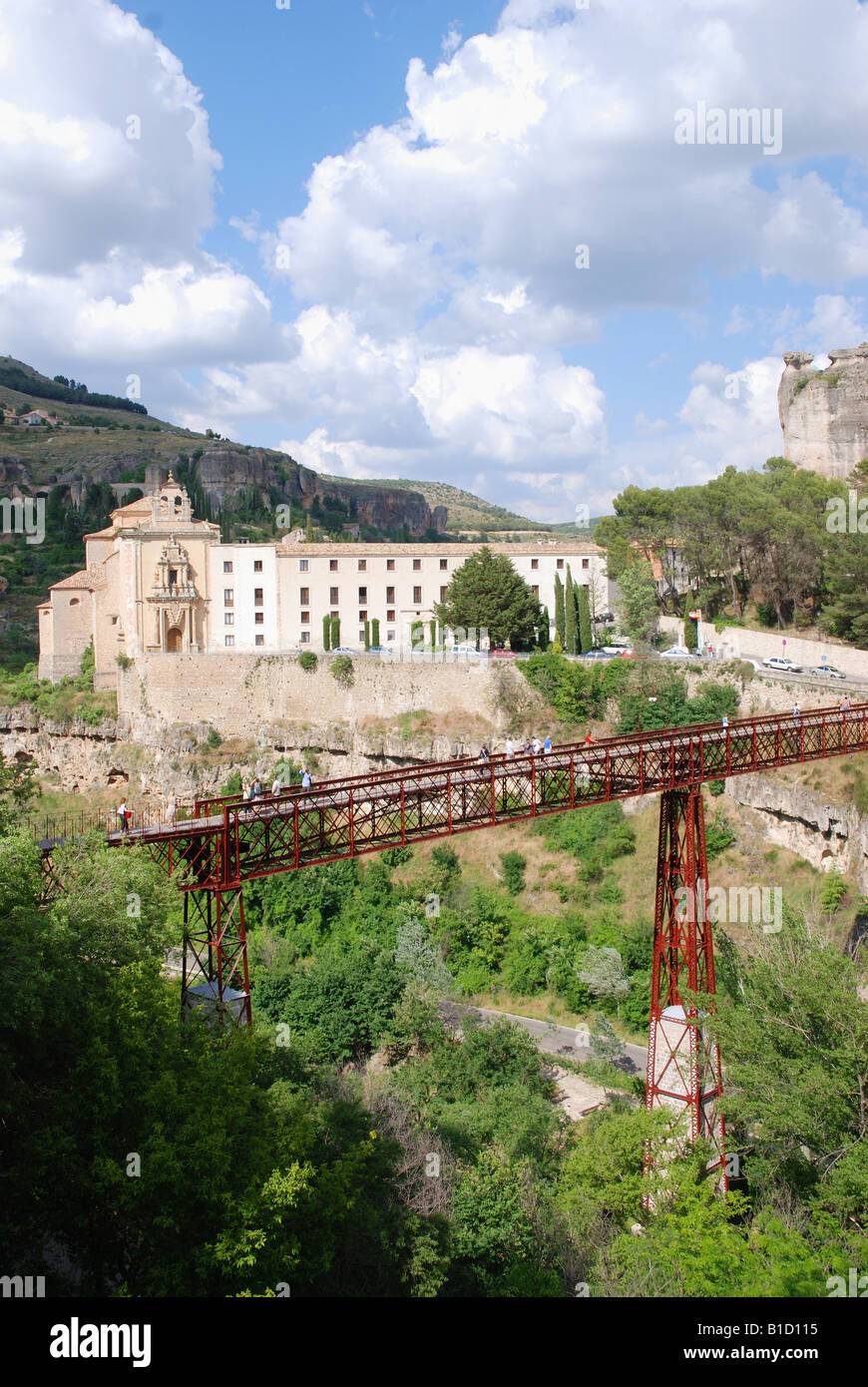 Parador Nacional and San Pablo bridge. Cuenca. Castile La Mancha. Spain ...