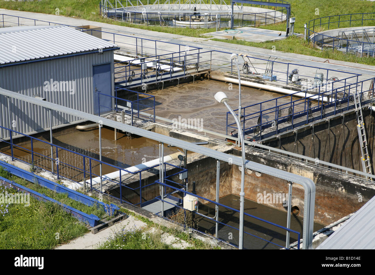 City sewage plant Stock Photo - Alamy