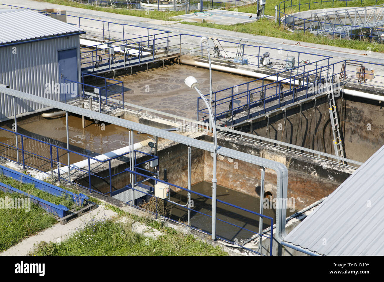 City sewage plant Stock Photo - Alamy