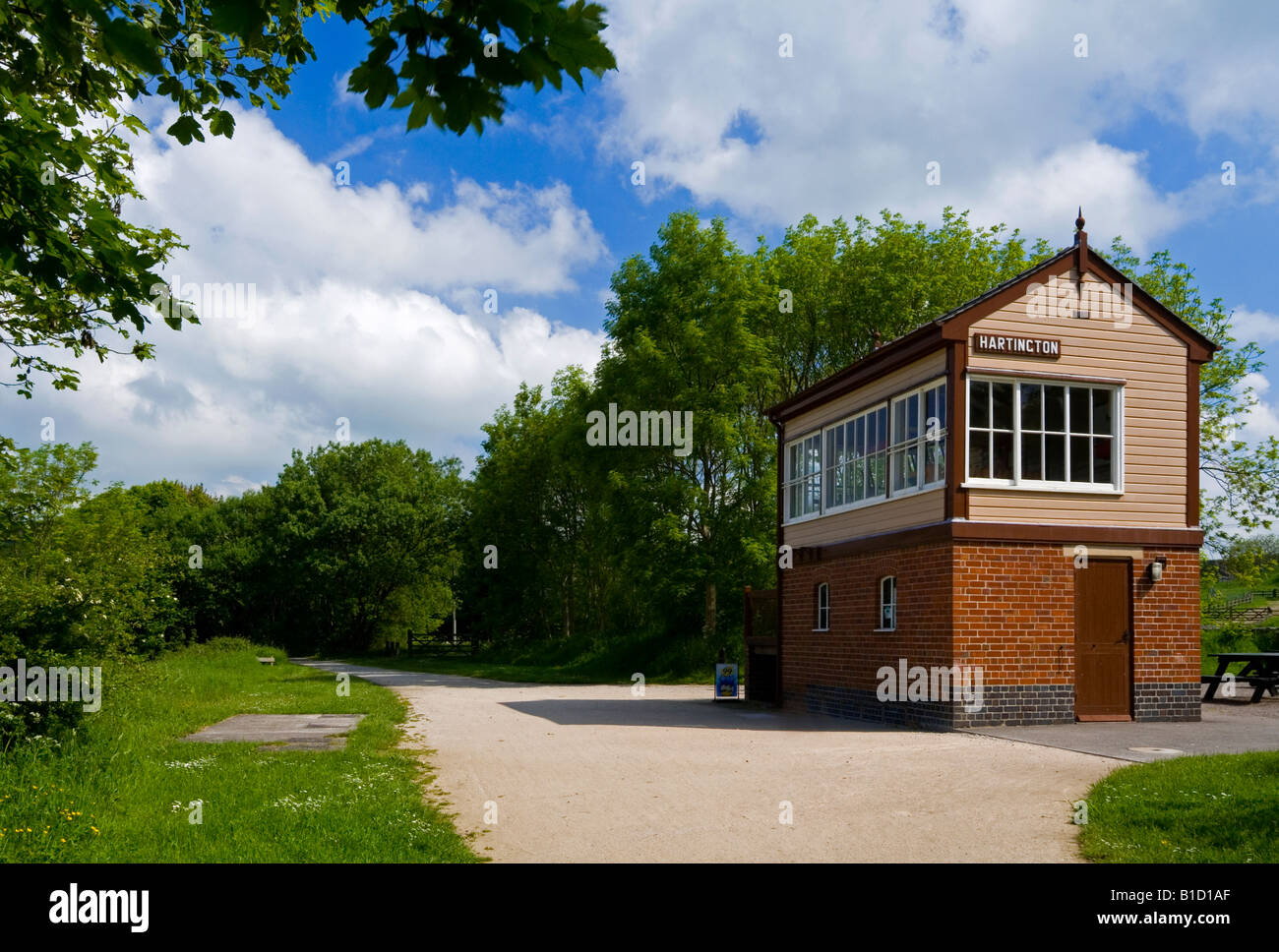 Disused signal box at Hartington on the Tissington Trail in the Peak ...