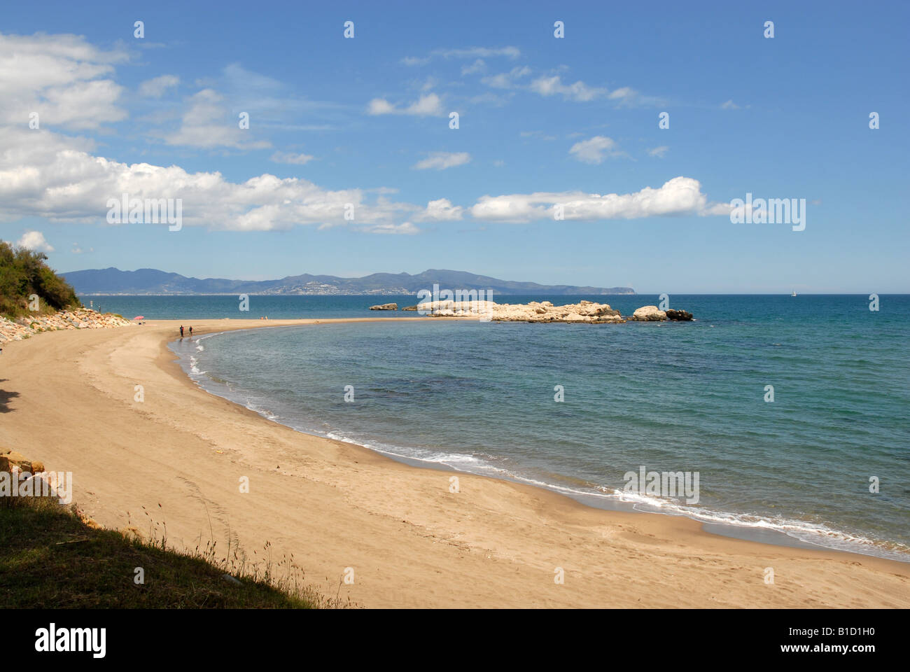 Bay of Roses from L Escala on the Costa Brava Spain Stock Photo - Alamy