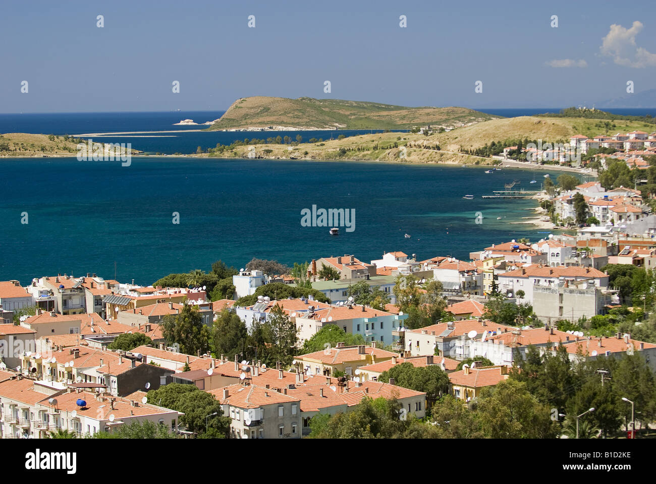 Aerial view of Foca town Izmir Turkey Stock Photo - Alamy
