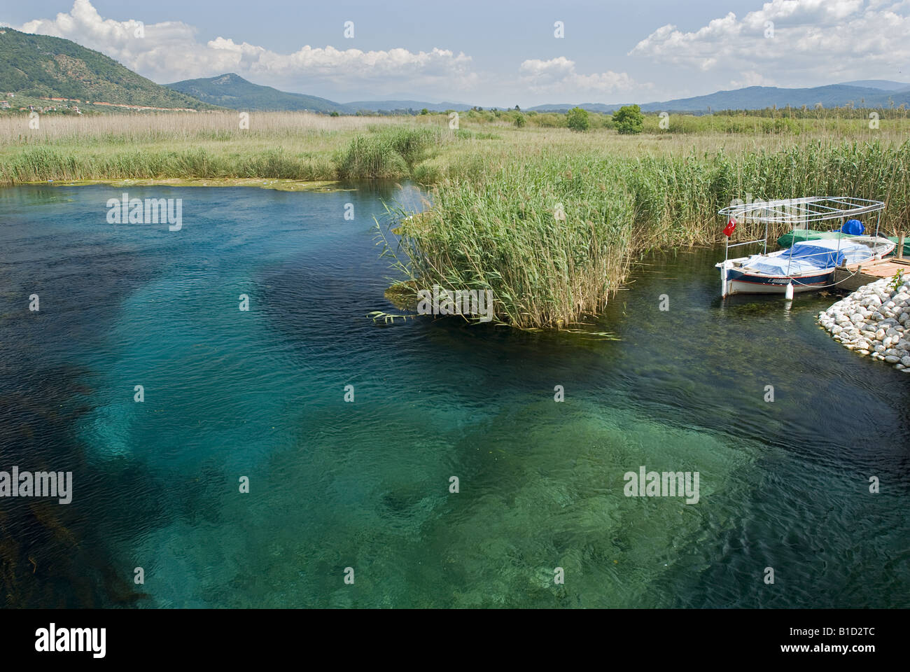 Crystal clear Azmak River in Akyaka Gokova Turkey Stock Photo - Alamy