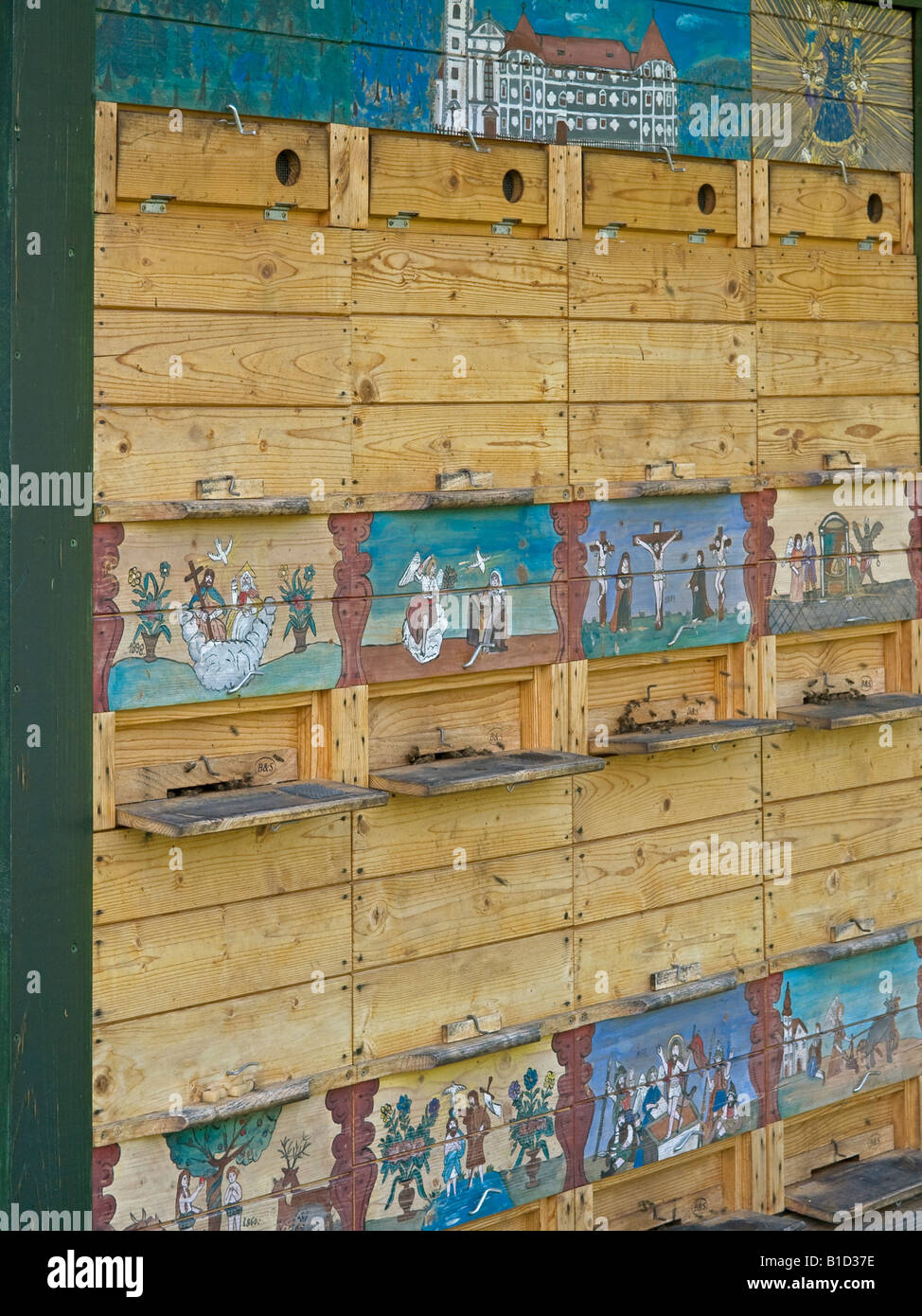 apiary bee yard beehive in the spice herbs garden of the cloister ...