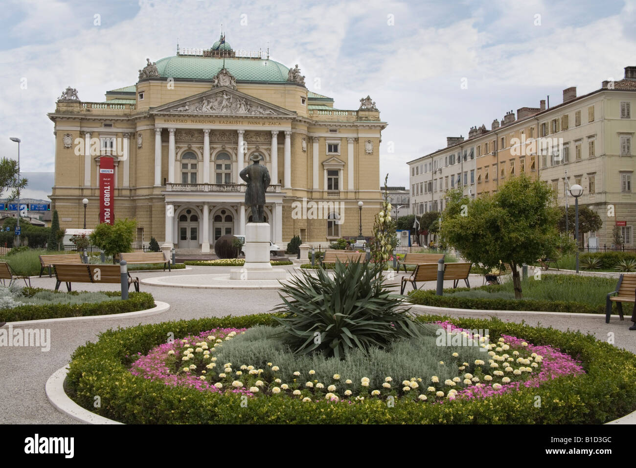 Rijeka Istria Croatia Europe May The Croatian National Theatre Ivana Pl ...