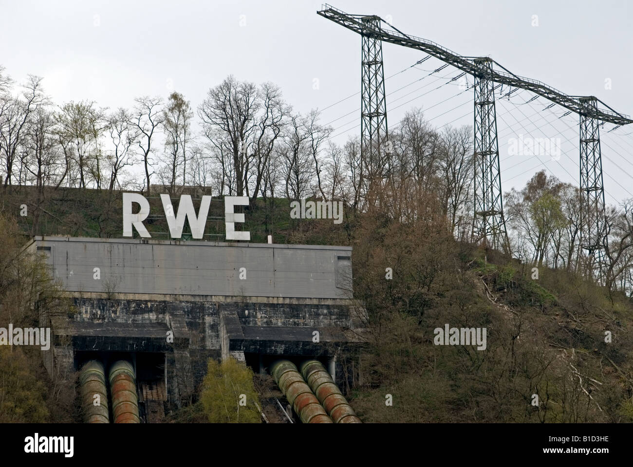 RWE pumped-storage hydroelectric power station, Hengsteyee, North Rhine ...