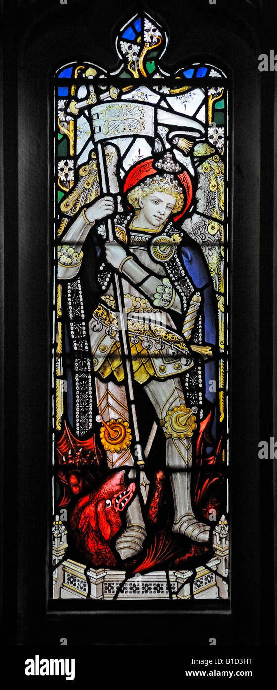 Saint Michael window. Church of Saint Michael, Whittington, Lancashire ...