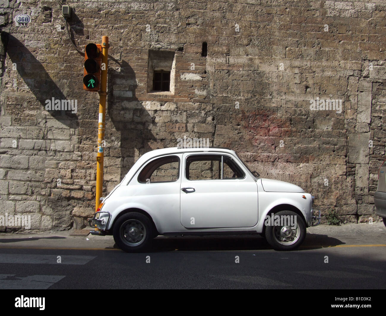 old fiat 500 car in street in perugia, umbria Stock Photo - Alamy