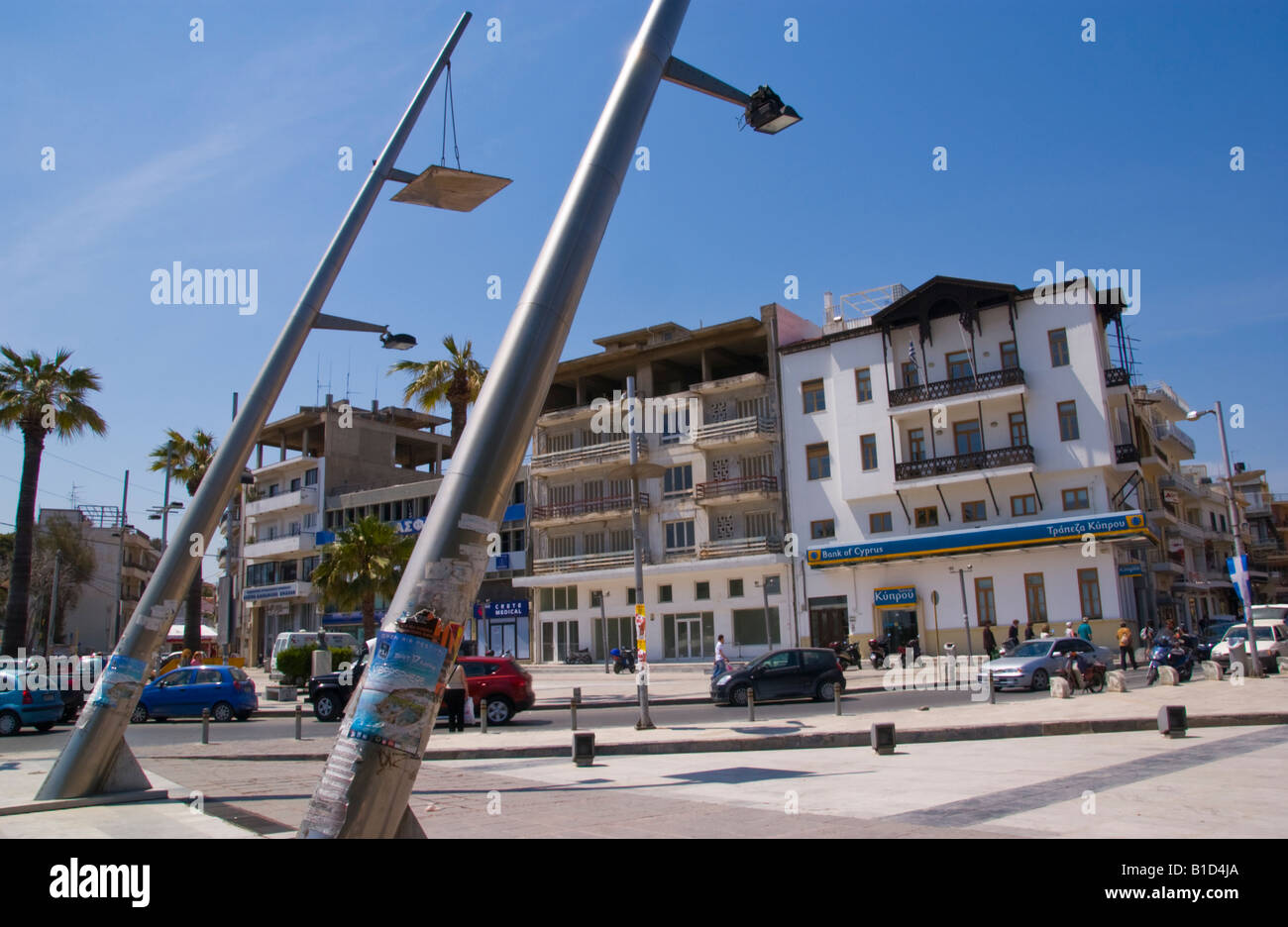 Public square in Heraklion capital and largest city on the Greek ...