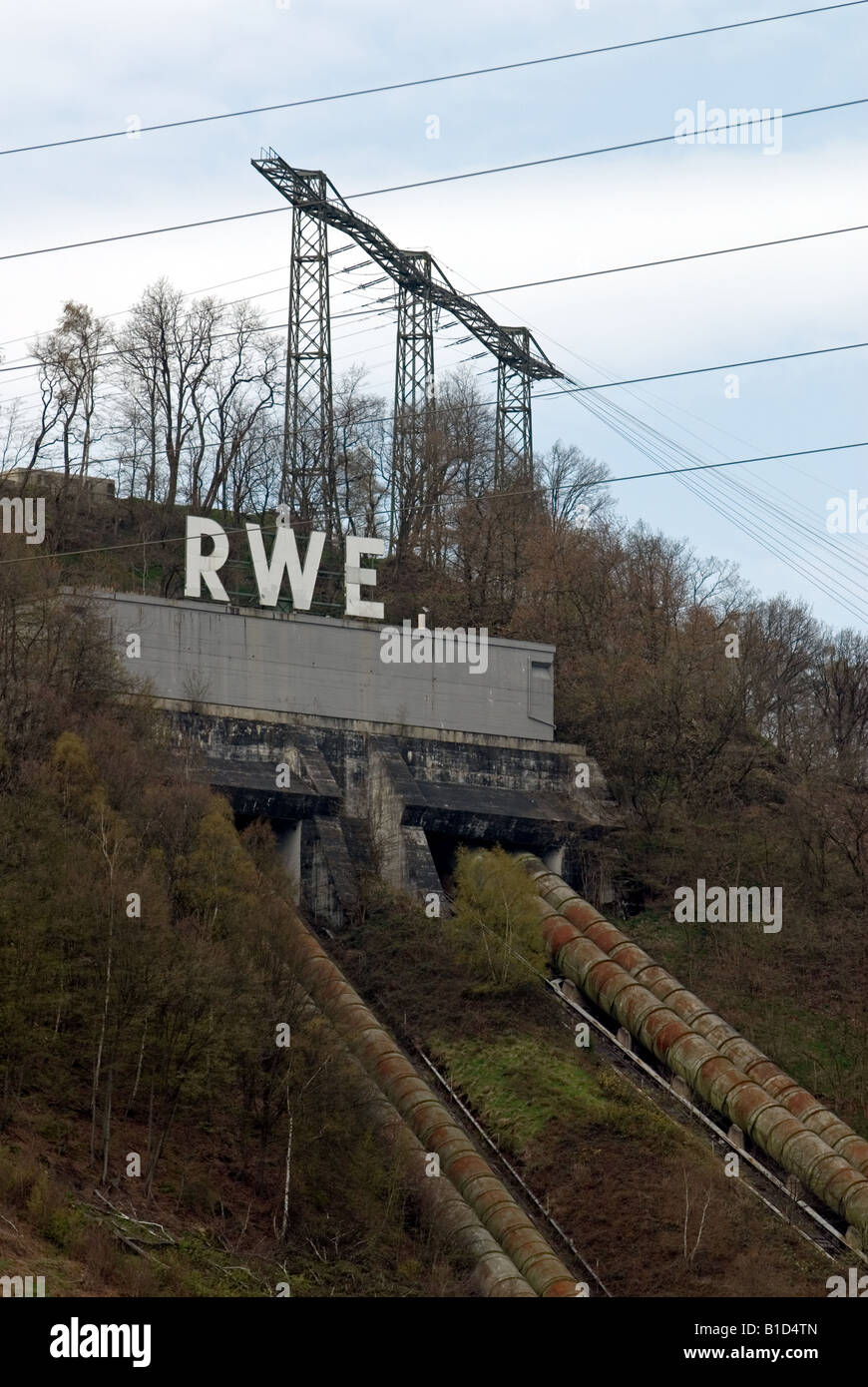 RWE pumped-storage hydroelectric power station, Hengsteyee, North Rhine ...