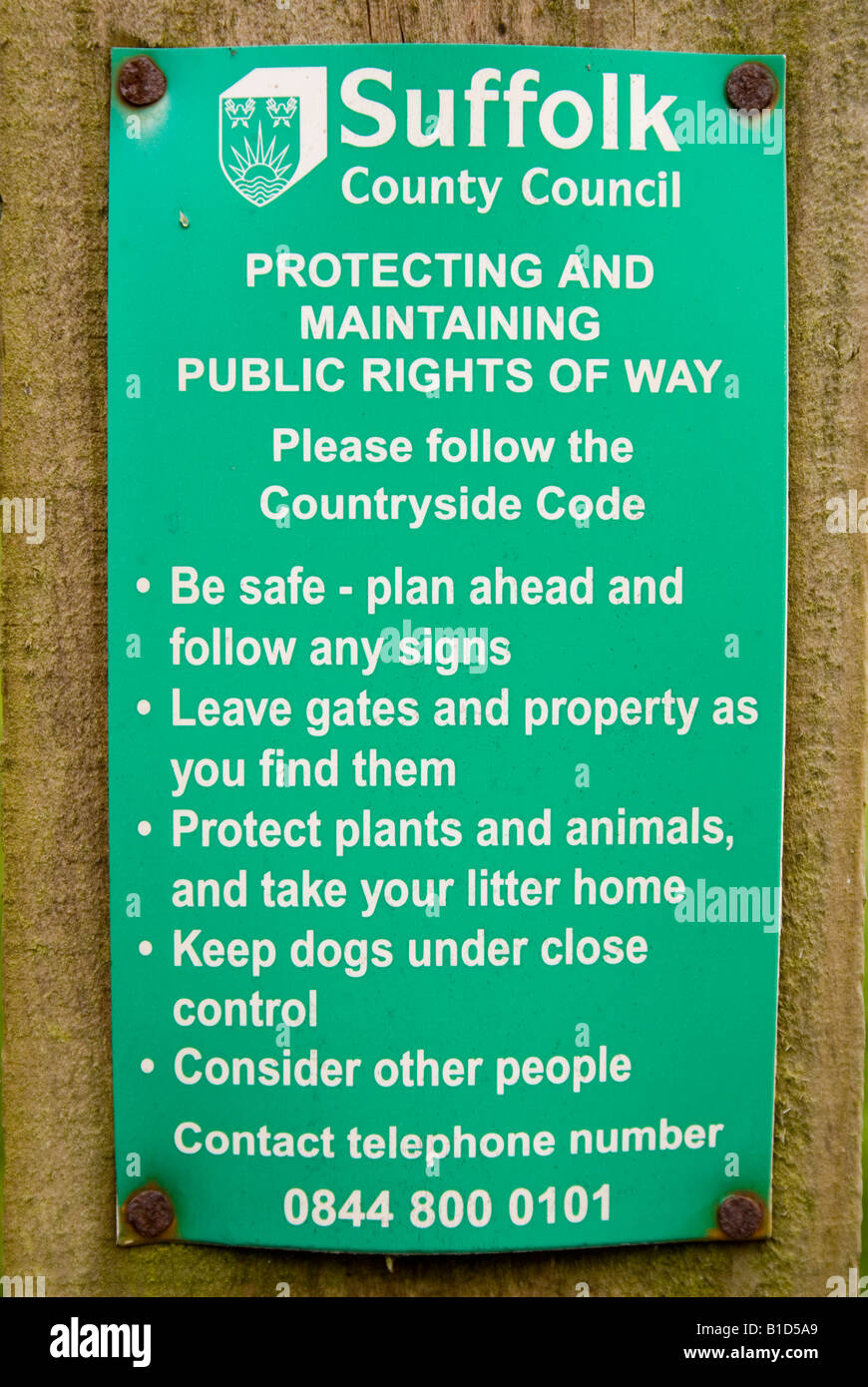 Sign for suffolk county council hi-res stock photography and images - Alamy