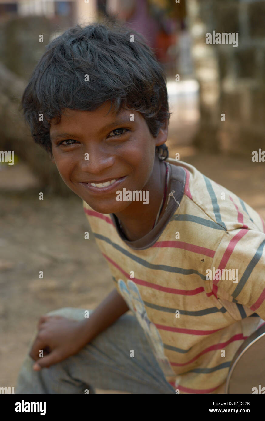 Goa street kid boy Stock Photo - Alamy