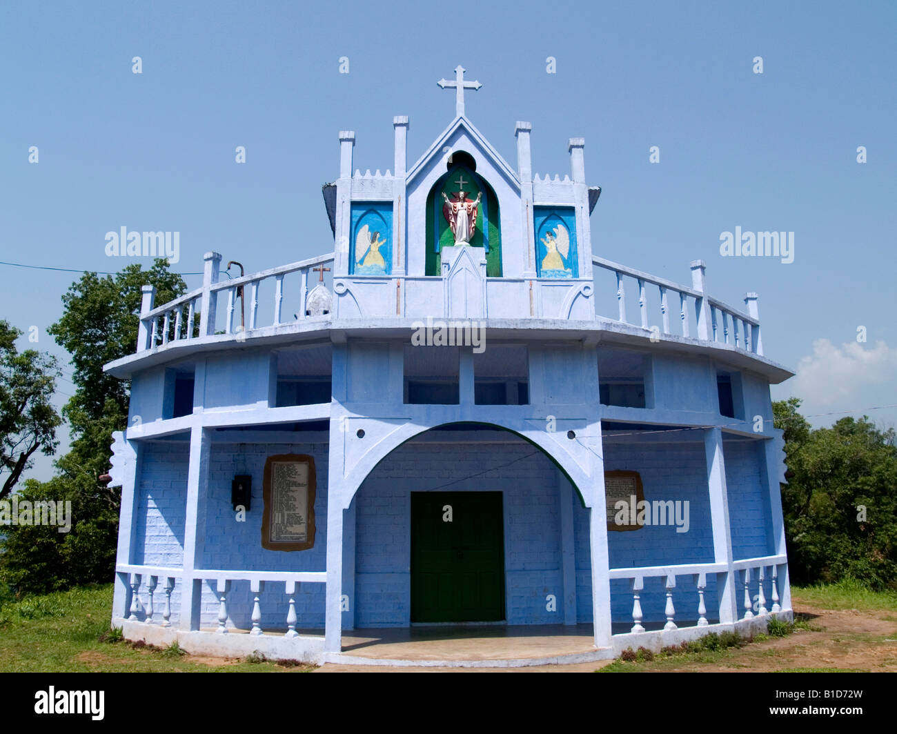 circular church in Meghalaya India Stock Photo - Alamy