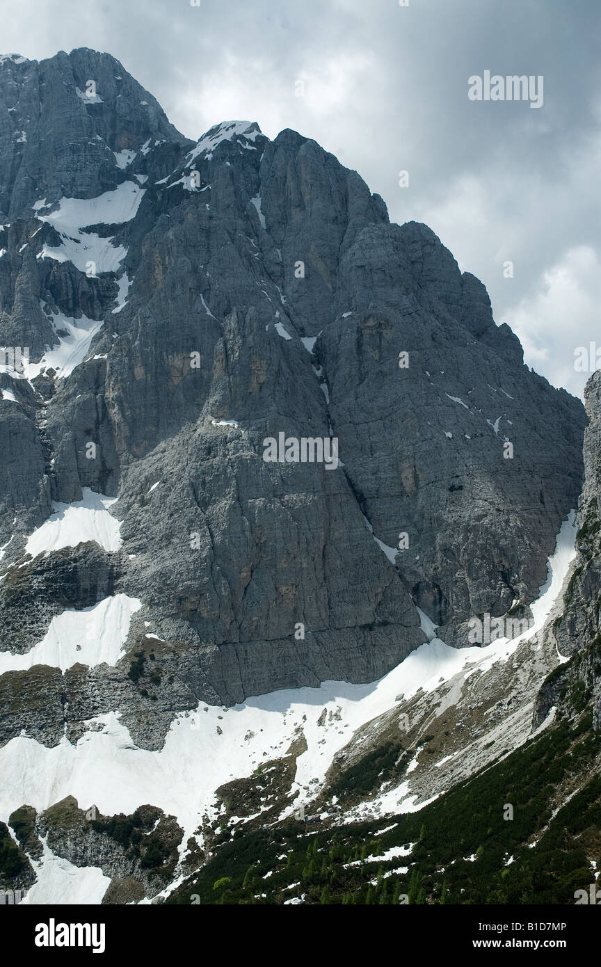 The north tower of the "Jof di Montasio" mount Stock Photo - Alamy