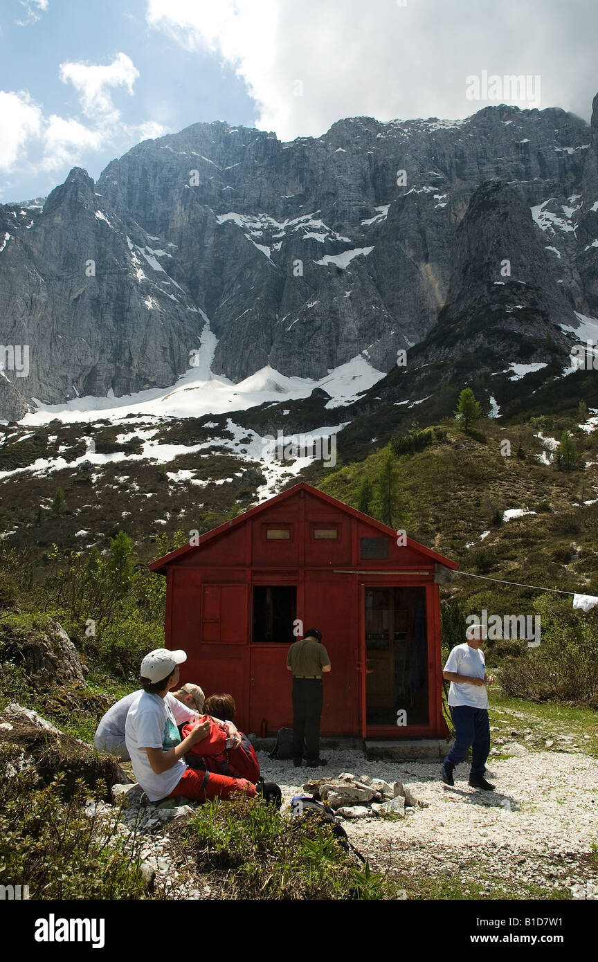 The "Jof di Montasio" mount from [Stuparich bivouac] Stock Photo - Alamy