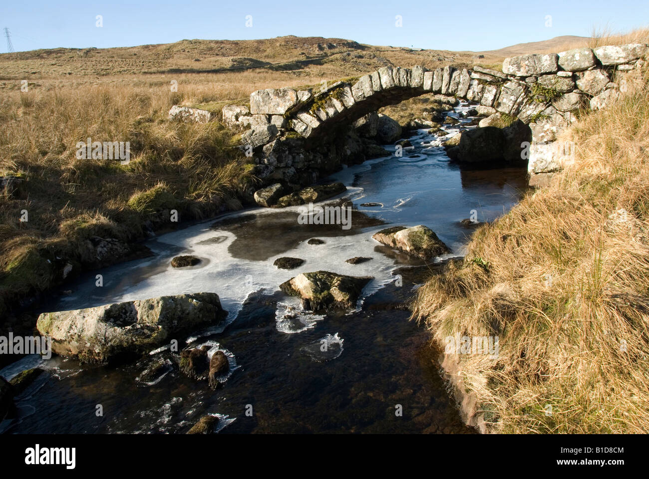 Old Stone Bridge over River Snowdonia Stock Photo - Alamy