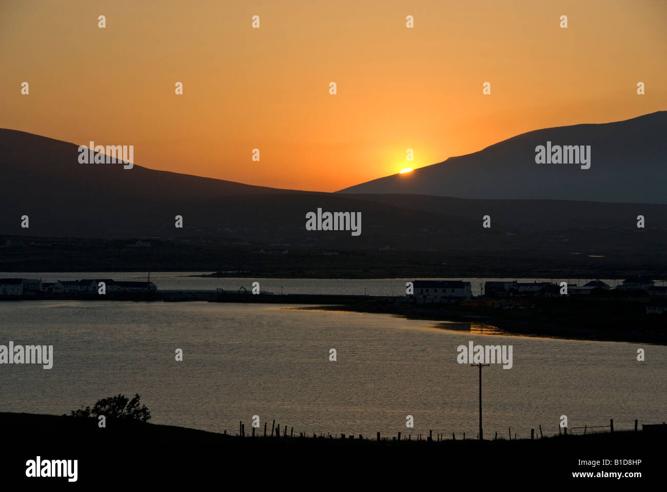 Sunset Looking towards Achill Island, County Mayo, Ireland. May Stock ...