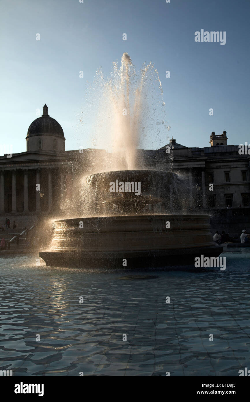 Water Fountain Trafalgar Square, London Stock Photo - Alamy
