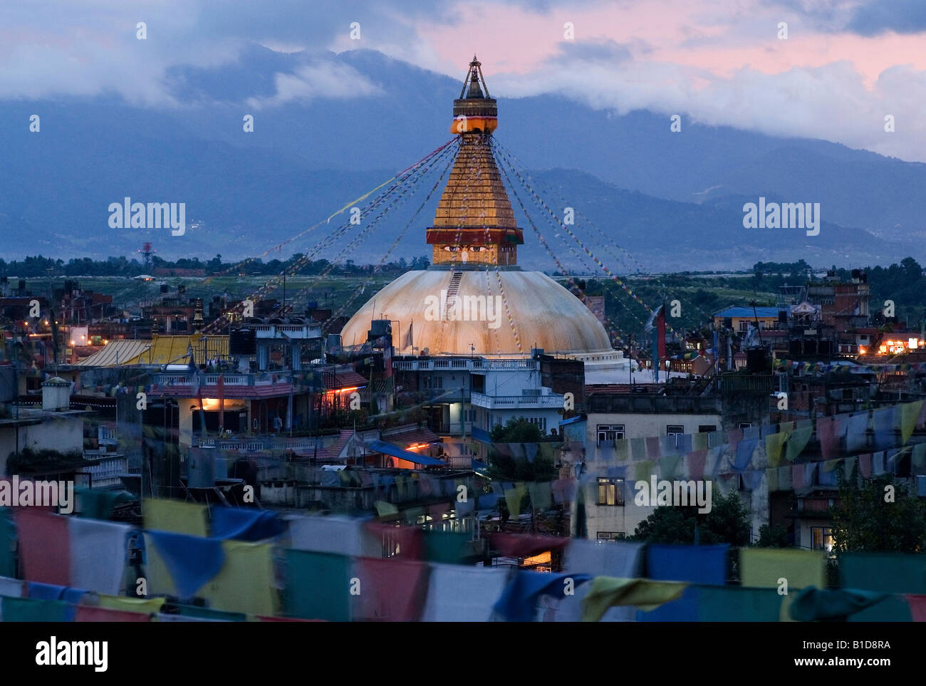 The Boudhanath Stupa, Kathmandu, Nepal Stock Photo - Alamy