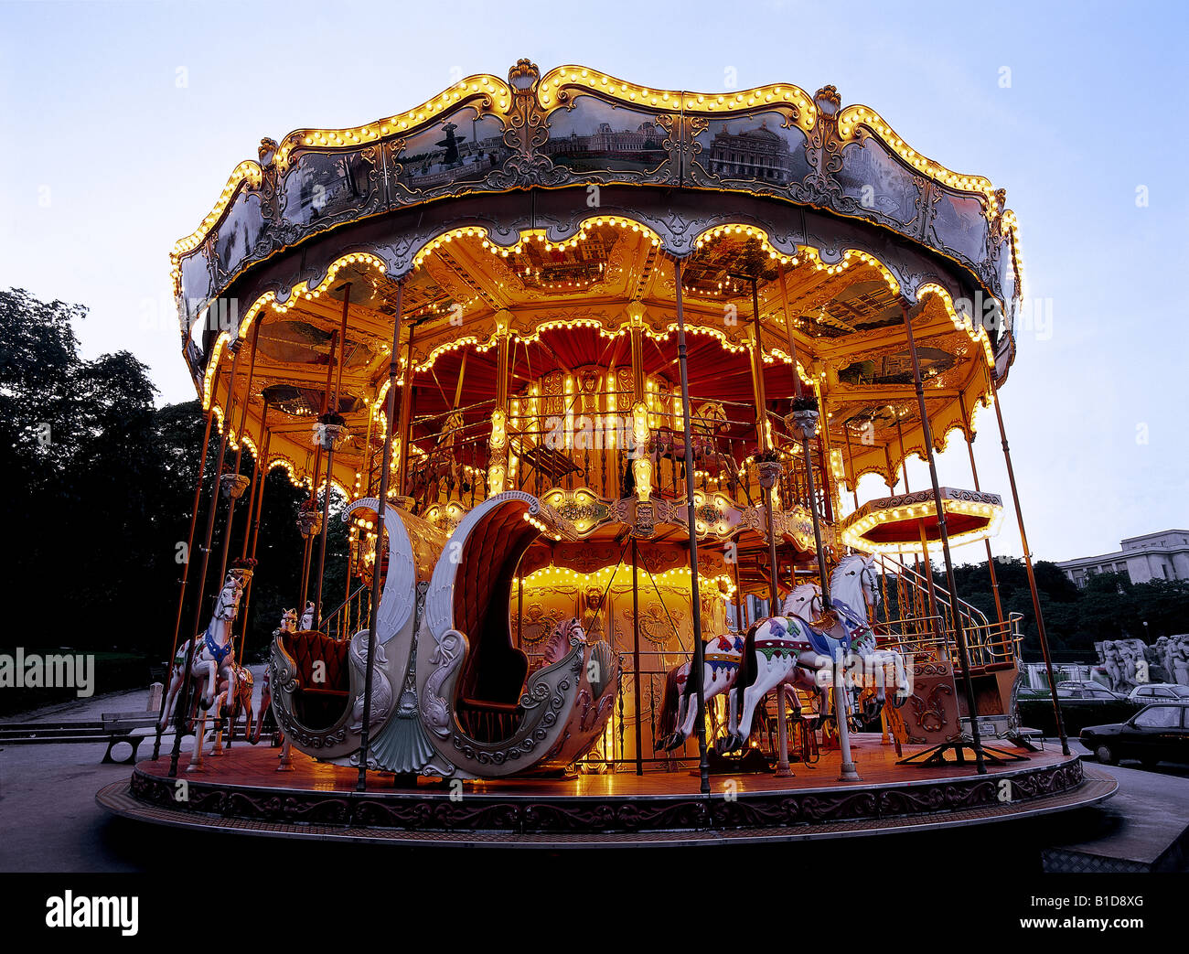 Carousel Paris France Stock Photo - Alamy