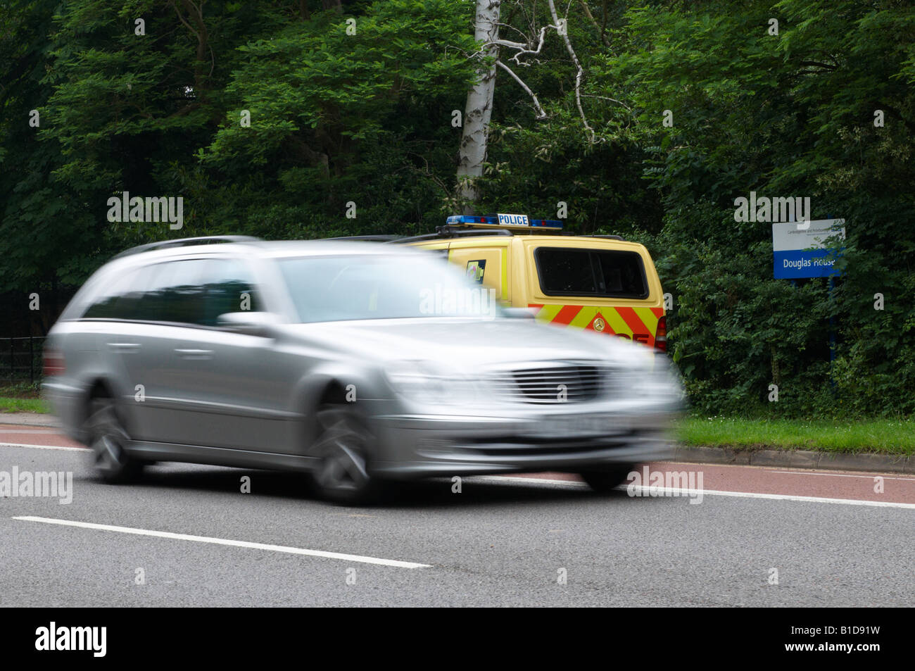 Police mobile safety camera speed trap Cambridge Stock Photo - Alamy