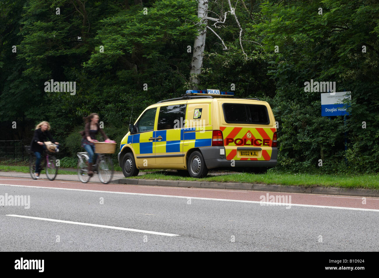 Police mobile safety camera speed trap Cambridge Stock Photo - Alamy