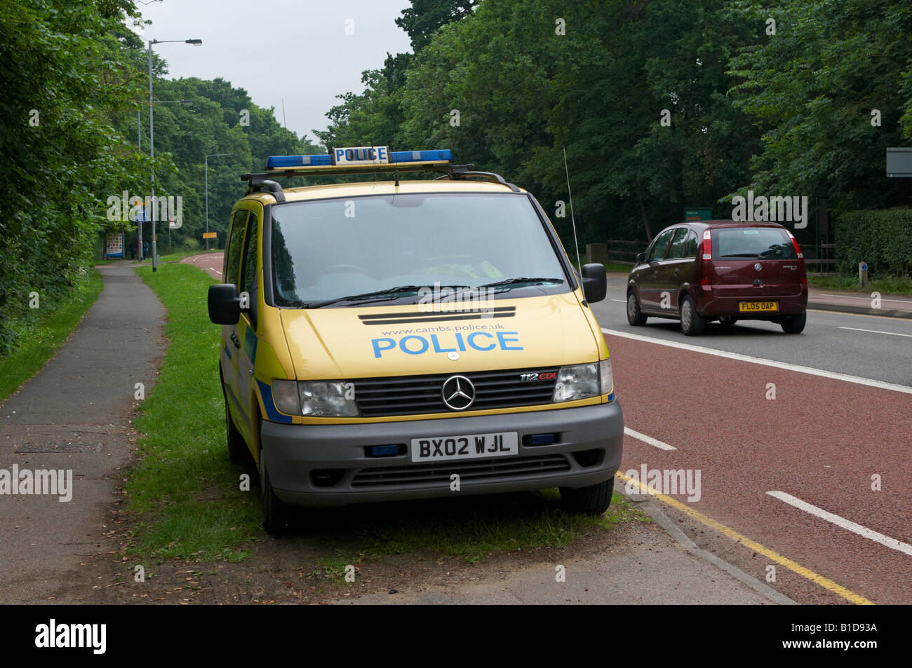 Police mobile safety camera speed trap Cambridge Stock Photo - Alamy